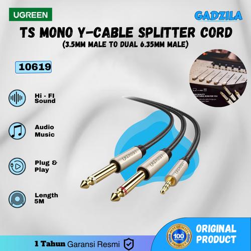 Jual UGREEN Kabel Splitter Audio Jack 3.5mm To Dual 6.5mm Laptop ...