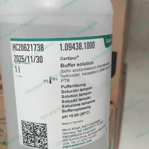Jual Buffer Solution pH10 1Liter MERCK 1.09438.1000 - Kab. Bekasi - Shirakami Laboratory | Tokopedia