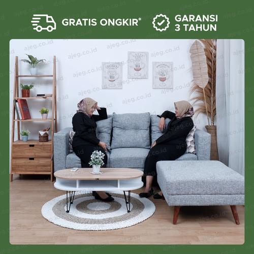 Jual AJEG.CO.ID - Sofa Sudut 3 Seater Minimalis Chio - Dark Grey - Kab ...