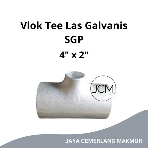Jual Vlok Tee Las Galvanis SGP 4" x 2" / Reducer Tee Galvanis SGP 4" x ...