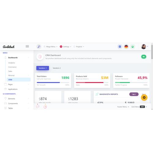 Jual ArchitectUI Dashboard React PRO - Premium Admin Template - Kota Bekasi - Woody W | Tokopedia