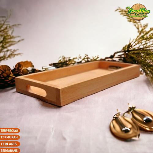 Jual Nampan kayu handle wood tray kayu baki kayu nampan kotak serbaguna ...