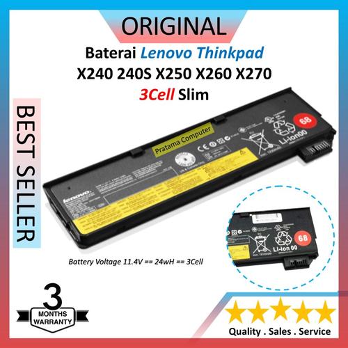 Jual Baterai Batre battery Thinkpad X240 240S X250 X260 X270 3Cell Slim ...