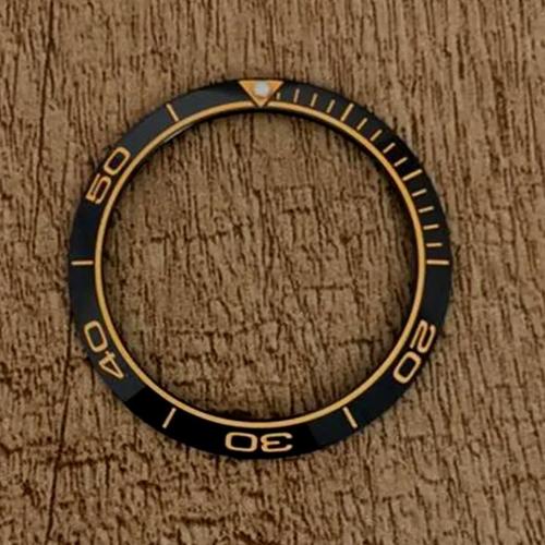 Jual insert bezel ceramic slope skx srpd black gold 38mm mod seiko ...