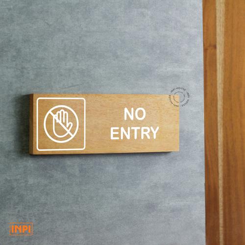 Jual no entry sign system - papan tanda no entry - wall signage - Putih ...