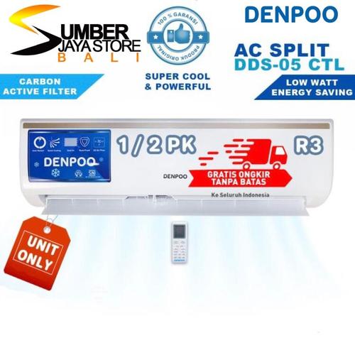 Jual AIR CONDITIONER AC DENPOO HANYA UNIT 1/2PK / 1PK - 1/2PK R32 ...