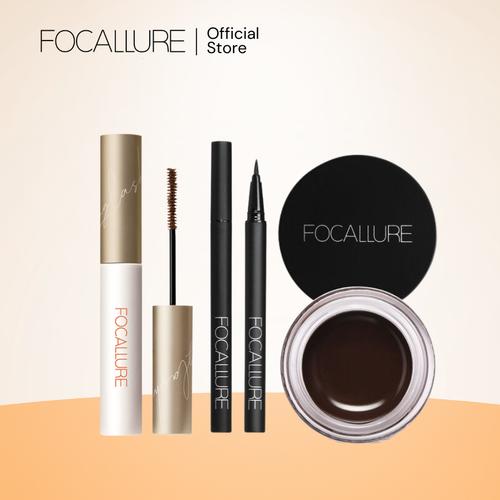 Promo FOCALLURE 3PCS Eye Makeup Set Eyebrow Cream Eyeliner Mascara - #3 ...