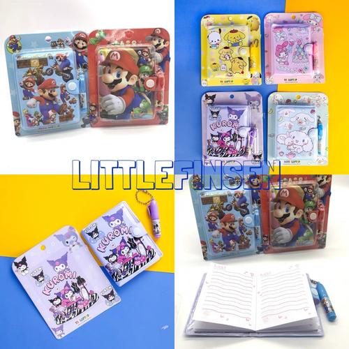 Jual Pocket notes sanrio/buku notes mario/korumi/melody/buku dan pen ...