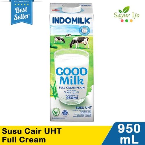 Promo INDOMILK Susu Cair Full Cream 950 ML Fresh Milk UHT Rasa Plain ...