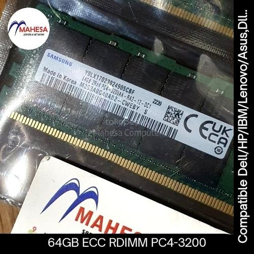 Jual RAM 64GB ECC REG DDR4 Samsung PC4-3200 PC3200 PC4-25600R Dual Rank ...
