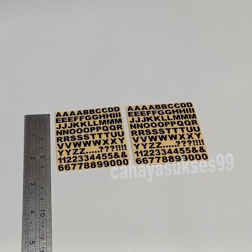 Jual Sticker Alphabet Huruf Angka Nomor Kecil Font ARIAL Hitam Stiker ...