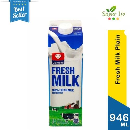 Promo DIAMOND Milk Fresh Plain 946 ML / Kotak Susu Sapi Segar Original ...