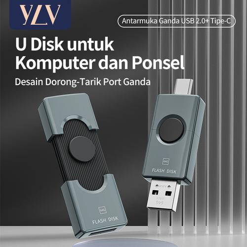 Promo Multifungsi U Disk FLASH DISK 32/64GB Antarmuka Ganda USB 2.0+ Tipe-C - UK25-64GB ...