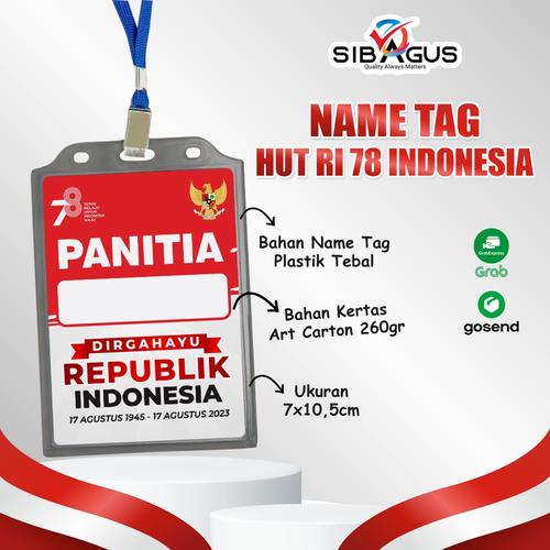 Jual Name Tag HUT RI 78 Name Tag Panitia | Panitia 17 Agustusan - A1 ...