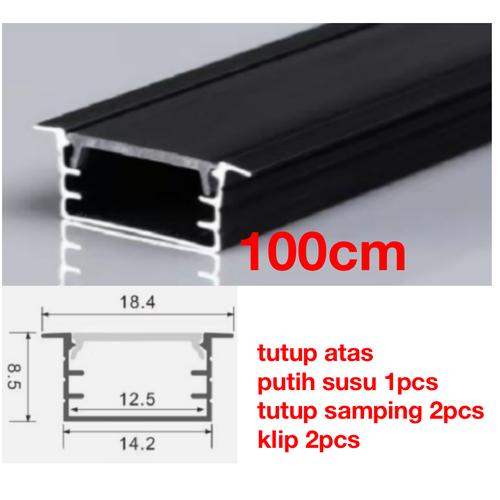 Jual housing profile aluminium cover rumah led strip 1509 inbow tebal ...