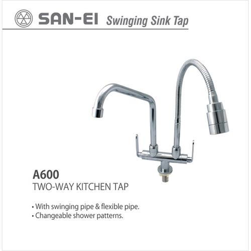 Jual San-Ei Kran Dapur 2 output - Two Way sink Tap A 600 - Jakarta ...