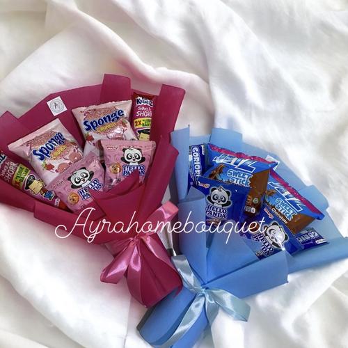 Jual [PINK & BIRU] Bucket Buket Snack Jajanan Kado Wisuda Hadiah Sempro ...