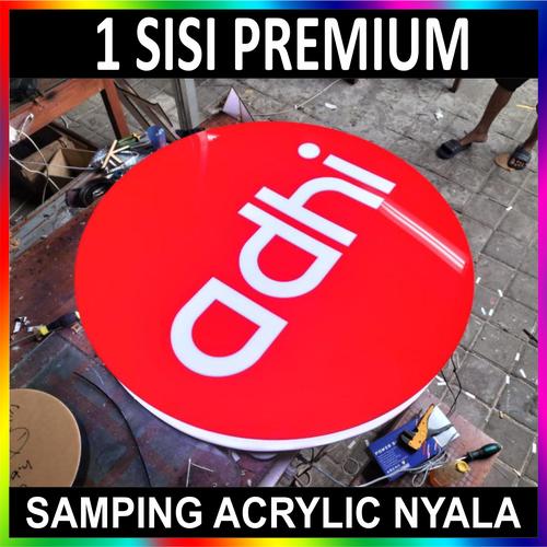 Jual Neon Box Bulat 2 Sisi Nyala LED Full Acrylic dan PVC Premium Murah ...