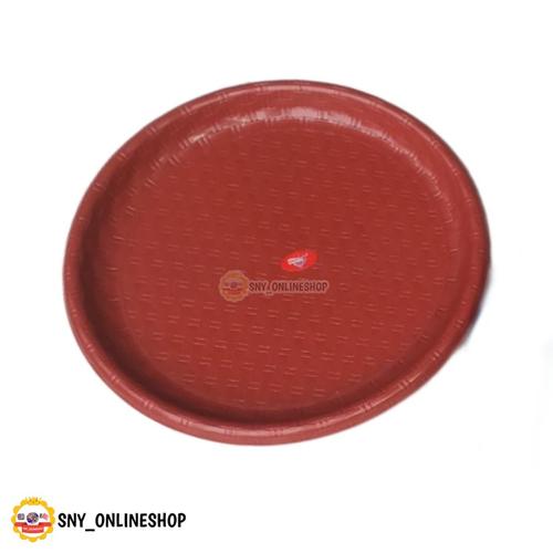 Jual Nampan Bulat Plastik / Tampah Bulat 40cm Plastik Merah Ayumi ...
