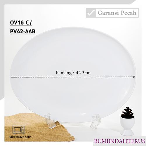Jual Piring Oval Besar 42CM Polos By Indo Keramik / Piring Saji Besar ...