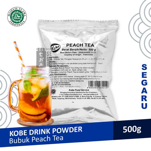 Jual Peach Tea Kobe | Teh Bubuk Peach Tea Powder Drink Halal 500 gram ...