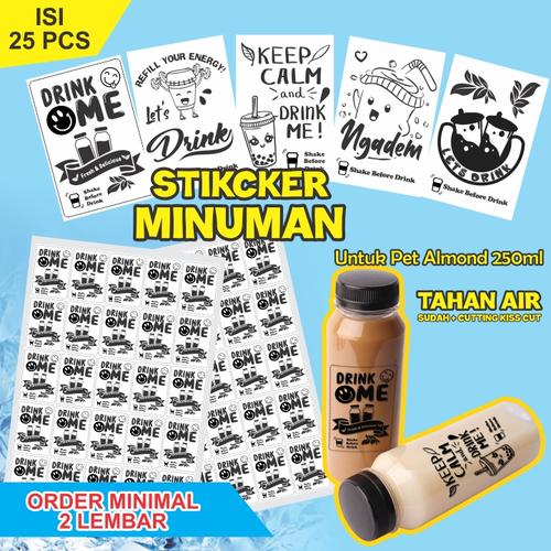 Jual STIKER MINUMAN UNIVERSAL UNTUK BOTOL ALMOND 250ML - DESAIN 01 ...