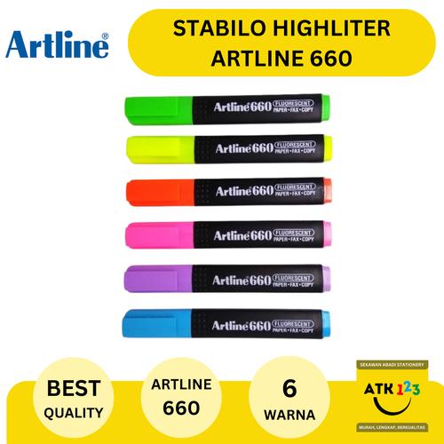 Jual Highlighter Penanda Spidol Warna Stabillo Artline 660 Fluorescent - Biru - Kota Surabaya ...
