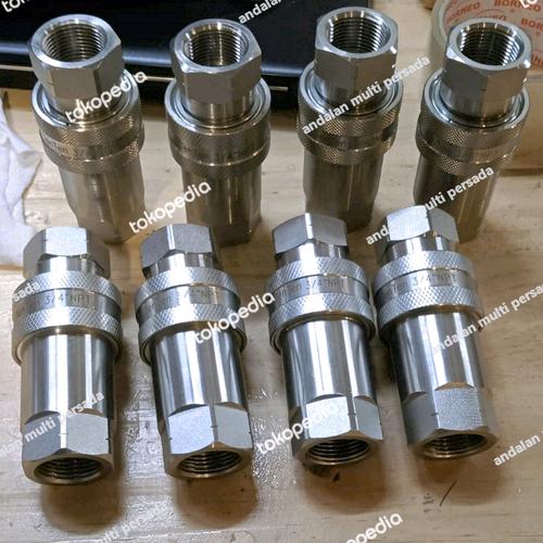 Jual QUICK COUPLER HYDRAULIC 1/4" NPT / Coupler Hidrolik High Pressure ...