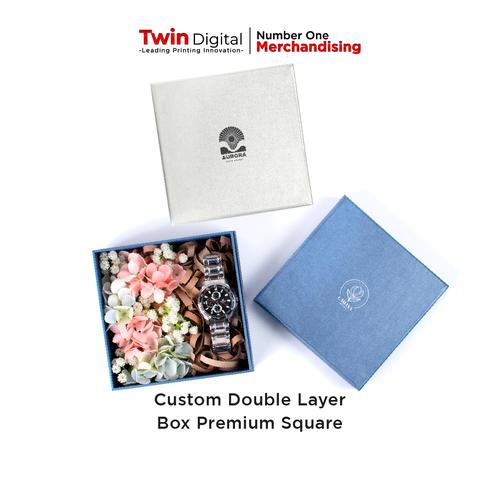 Jual Custom Double Layer Box Premium Square Gift Box Kotak Kado Ulang ...