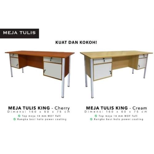 Jual Meja Tulis / Meja Kantor / Meja Kerja 1 Biro Kaki Besi King Best ...