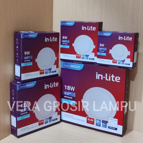Jual Lampu panel Inlite In-Lite 3W 6W 9W 12W 18W / Lampu downlight In ...
