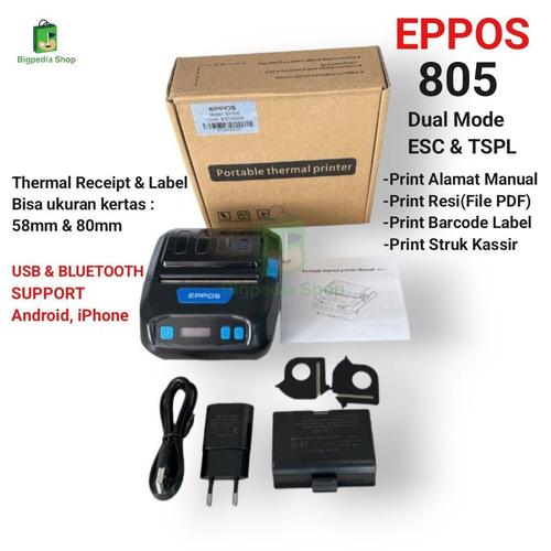 Jual Printer Thermal Dual Mode 80mm EPPOS EP805 Barcode dan Struk Kasir - Kota Tangerang Selatan ...