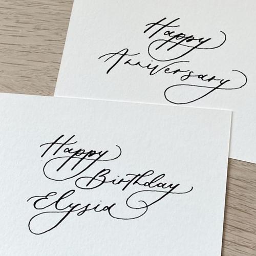 Jual Custom Handwritten Calligraphy Mini Card/Kartu Ucapan Kaligrafi ...