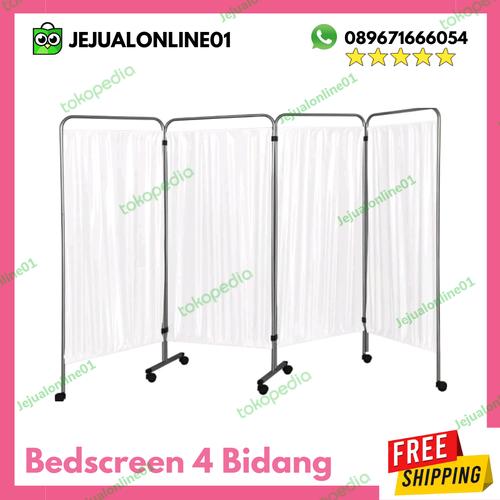 Jual Bedscreen 4 Bidang Besi / Pembatas Ruangan pasien / Bedscreen ...