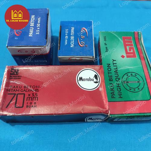 Jual Paku Beton Hitam / Baja / Tembok / Cor (Dus Kecil) - 2cm - Kab ...