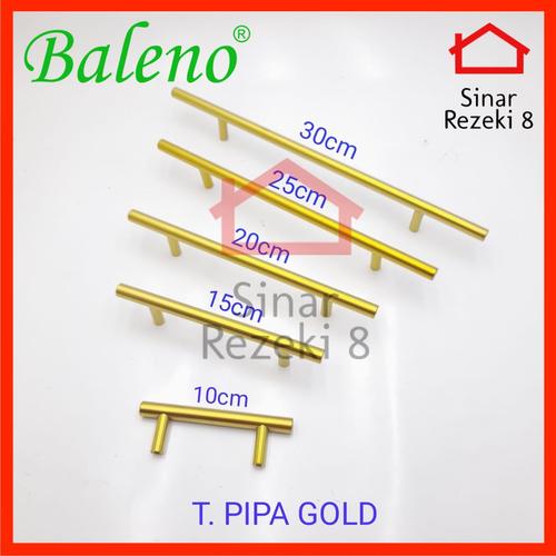 Jual Tarikan Laci GOLD Handle Pintu Minimalis Lemari Pipa 10 Emas ...