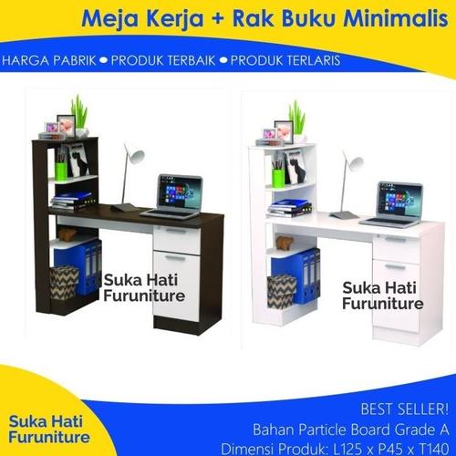 Jual Meja Kantor Taco / Meja Belajar Tulis Kantor / Rak Buku / Meja ...