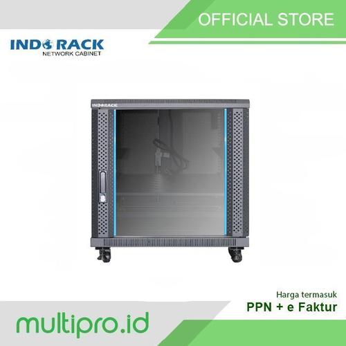 Promo INDORACK 12U Close Rack Depth 800mm Glass Door 19" IR8012G Cicil ...