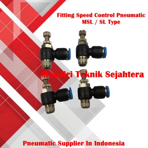 Jual Fitting push in pneumatic SPEED CONTROL SL04-01 1/8" X 4MM ...