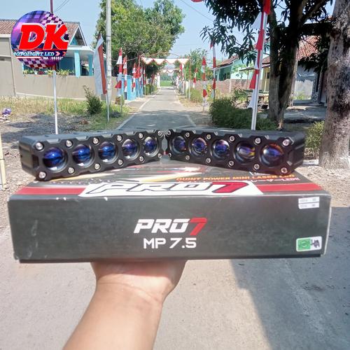 Jual Lampu mini projector lens Pro7 mp.75 sinar putih kuning 5 lensa ...