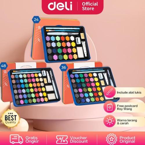 Jual READY!!! Deli Solid Watercolor Paint / Set Cat Air Padat Warna ...