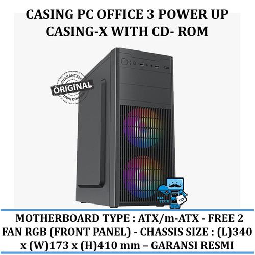 Jual Casing Pc Office 3 Power Up Casing-X With Cd- Rom - Original ...