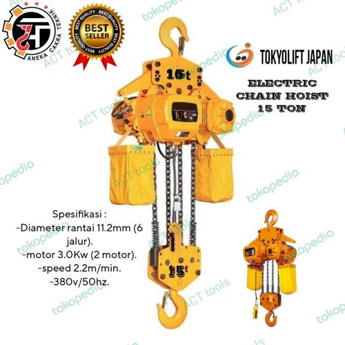 Jual Electric Chain Hoist 20 Ton x 6 Meter 380V (8 jalur) TOKYOLIFT ...
