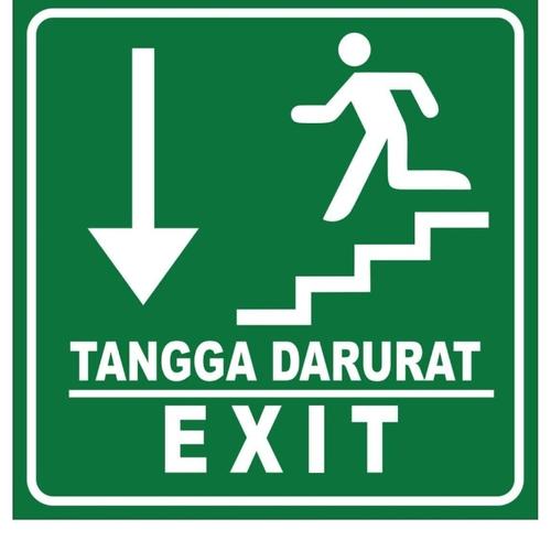Jual STICKER REFLEKTIF UKURAN 20 X 20 CM TANGGA DARURAT EXIT - Jakarta ...