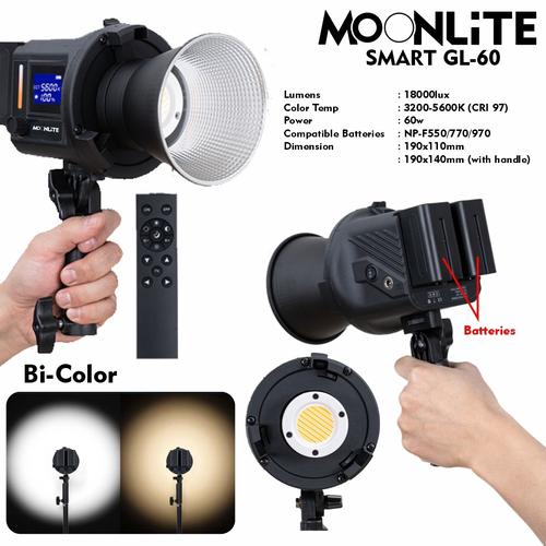 Jual MOONLITE LAMPU COB LED LAMP SMART GL-60W VIDEO STUDIO FOTO BI ...