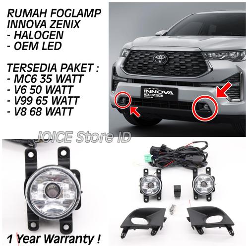 Jual FOGLAMP TOYOTA INNOVA ZENIX FULL SET OEM LED & HALOGEN HIGH ...