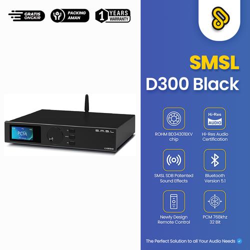 Jual SMSL D300 Hi-res DAC with Flagship ROHM BD34301EKV Chipset - Kota ...