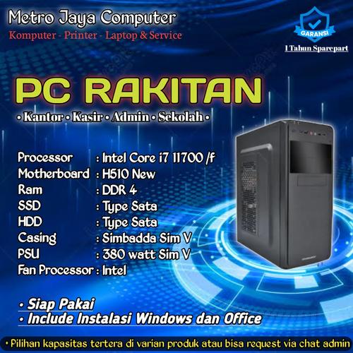 Jual Komputer Rakitan Core i7 11700 /f Server / Office - 8 GB New, SSD ...