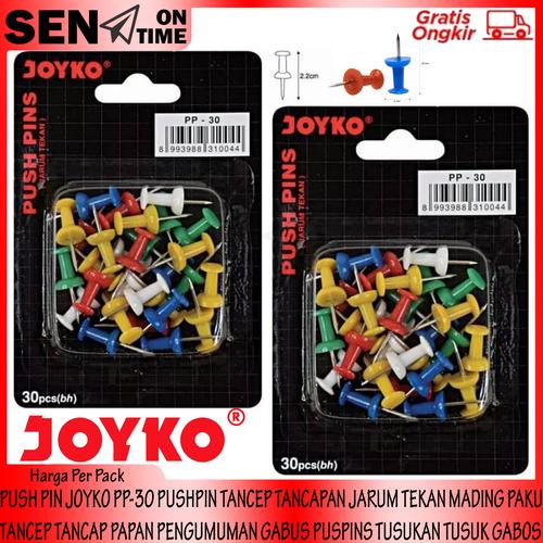 Jual PUSH PIN JOYKO PP-30 PUSHPIN TANCEP TANCAPAN JARUM TEKAN MADING PAKU - Kota Palembang ...