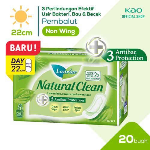 Jual Laurier Natural Clean Day 20s - Pembalut Daun Sirih Non Wing 22cm ...